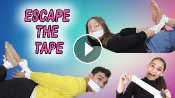 Escape the Tape Hogtie Escape Challenge With Tickle (Duct Tape) | TapeTied